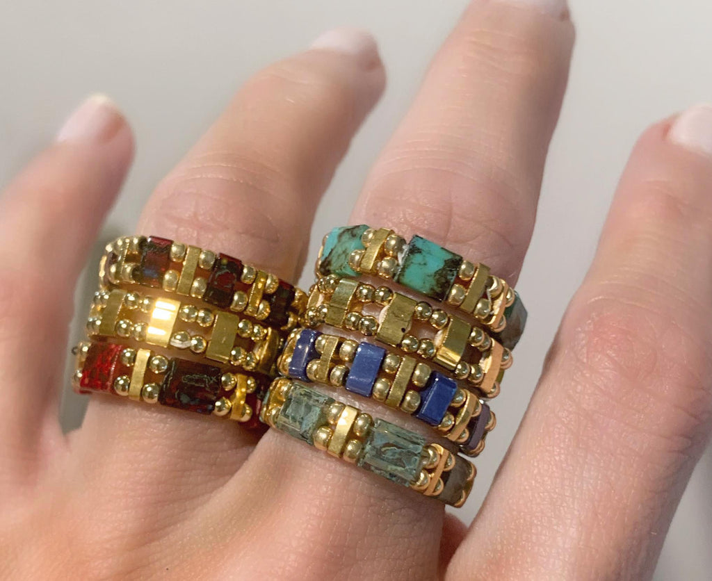 Stacked Rings Full Bead – Kami Lerner