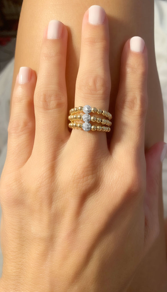 Silver Pave Ball Ring – Kami Lerner